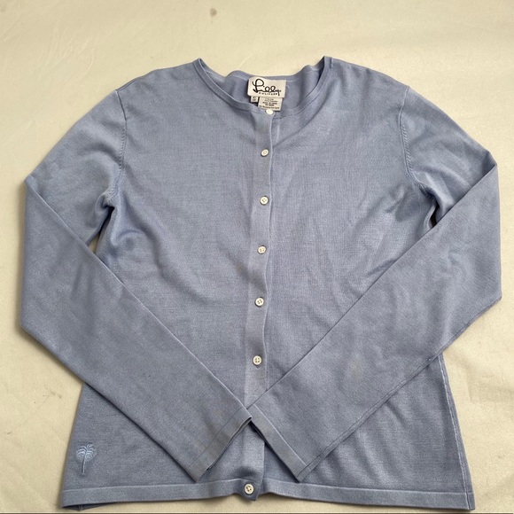 Lilly Pulitzer | Sweaters | Lilly Pulitzer Light Blue Vintage Silk Button Up Cardigan | Poshmark